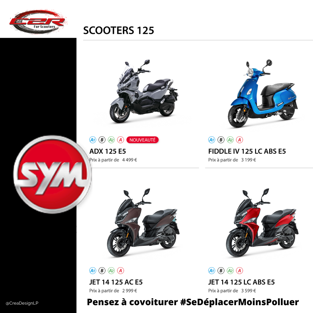 SYM : vos scooters 125 - C2R For Scooter